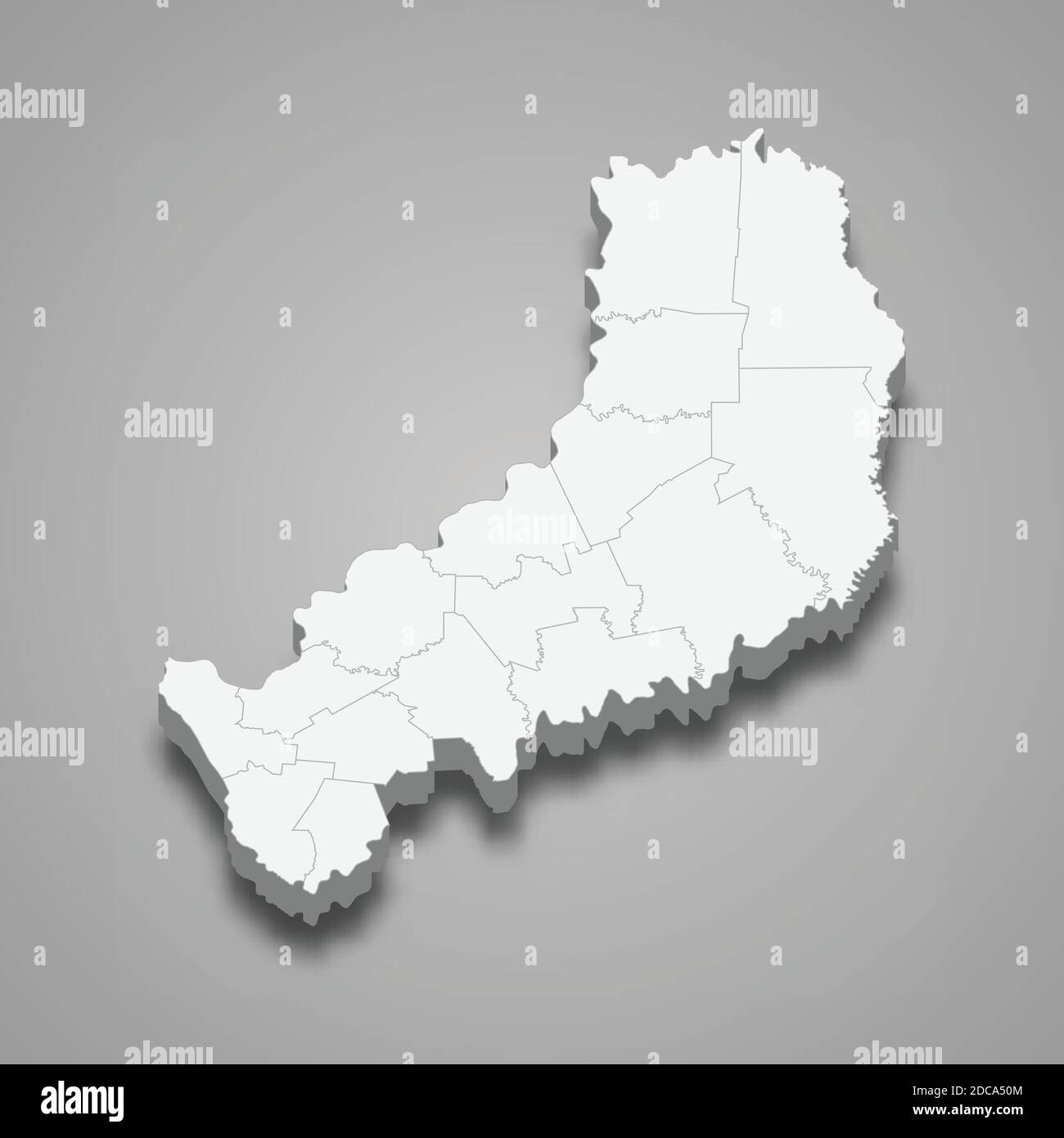 3d isometric map of Misiones is a province of Argentina, vector ...