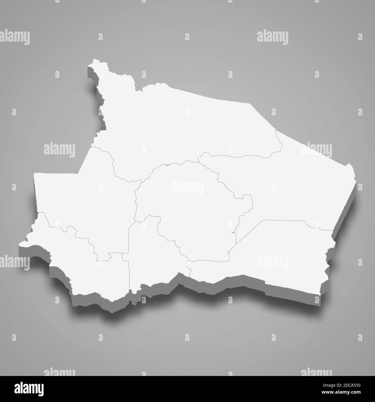 3d isometric map of Negeri Sembilan is a state of Malaysia, vector ...