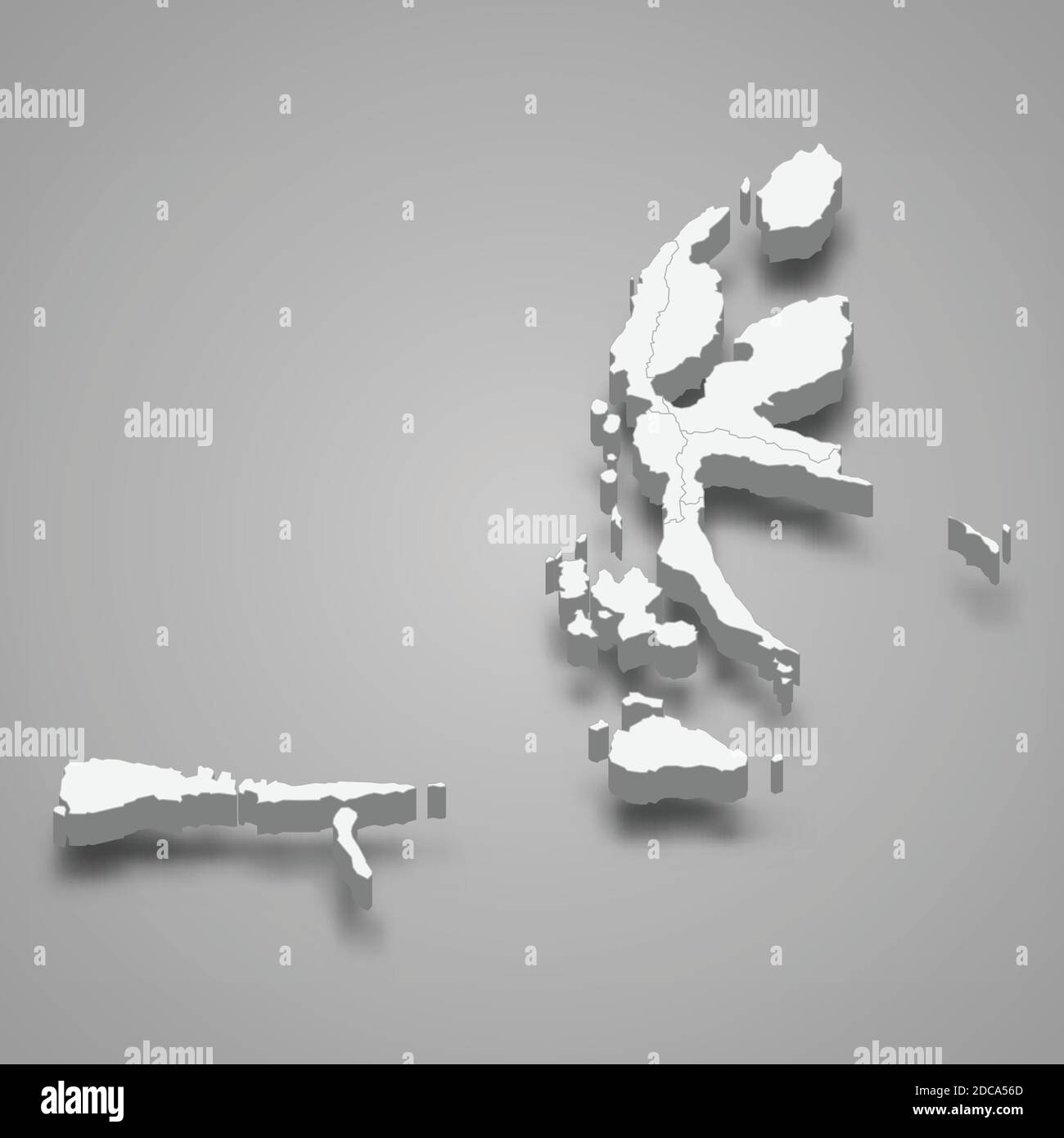 3d isometric map of North Maluku is a province of Indonesia, vector illustration Stock Vector ...