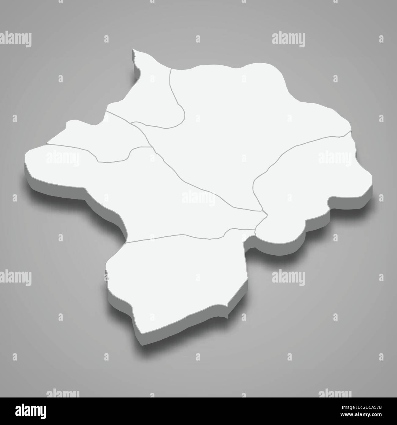 3d isometric map of Nigde is a province of Turkey, vector illustration ...