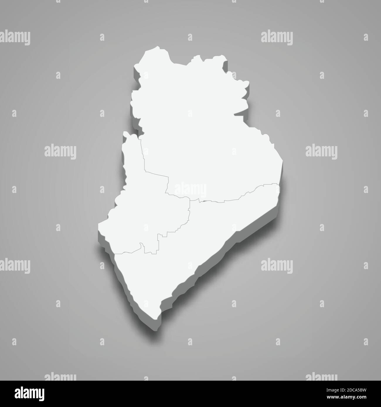 3d isometric map of Perlis is a state of Malaysia, vector illustration ...