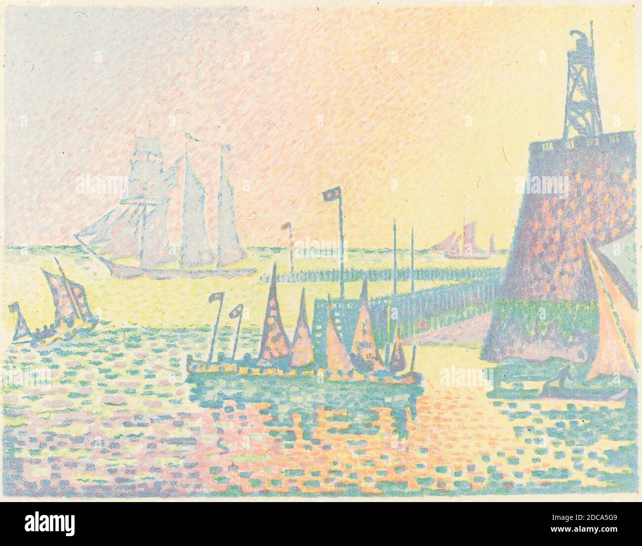 Paul Signac, (artist), French, 1863 - 1935, Evening (Le soir), 1898, 5 ...