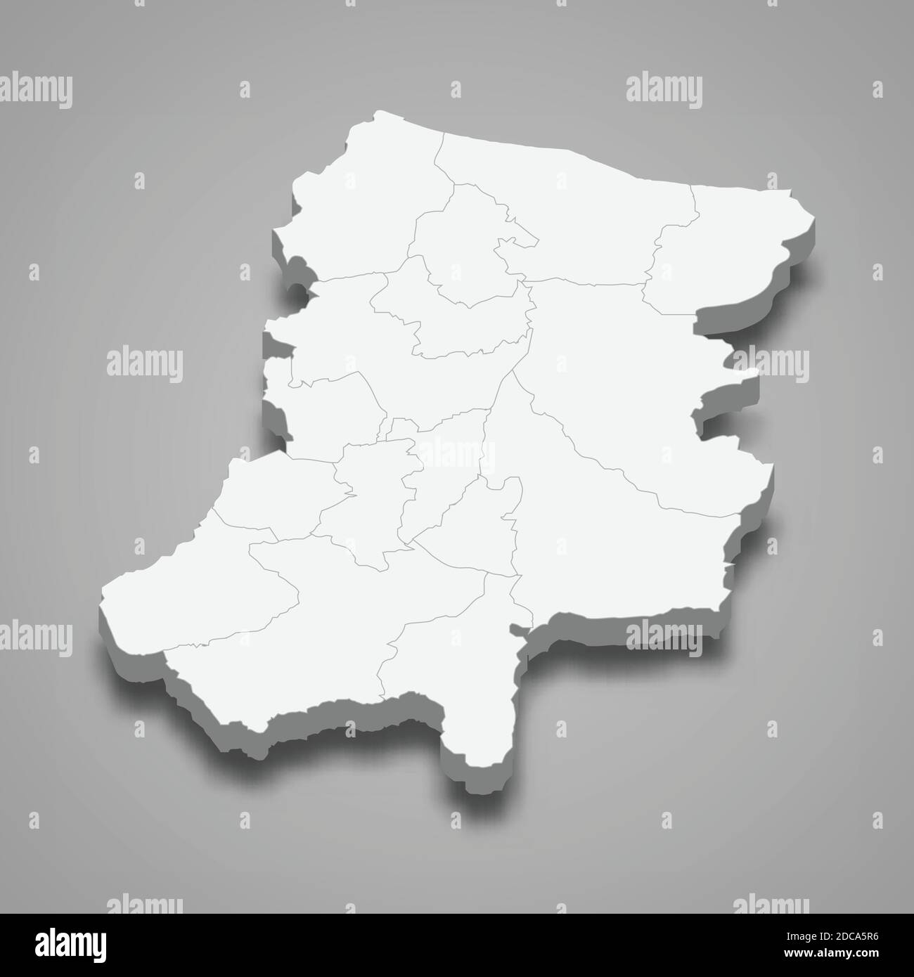 3d isometric map of Sakarya is a province of Turkey, vector ...