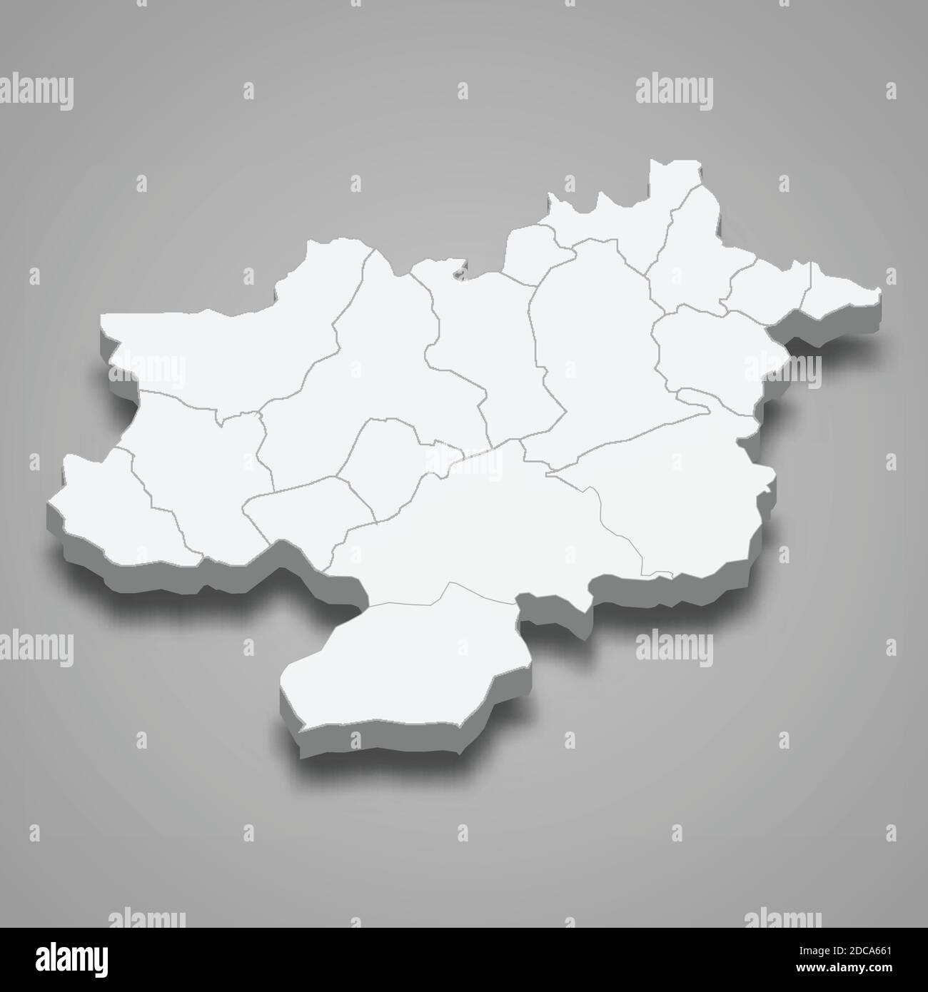 3d isometric map of Sivas is a province of Turkey, vector illustration ...
