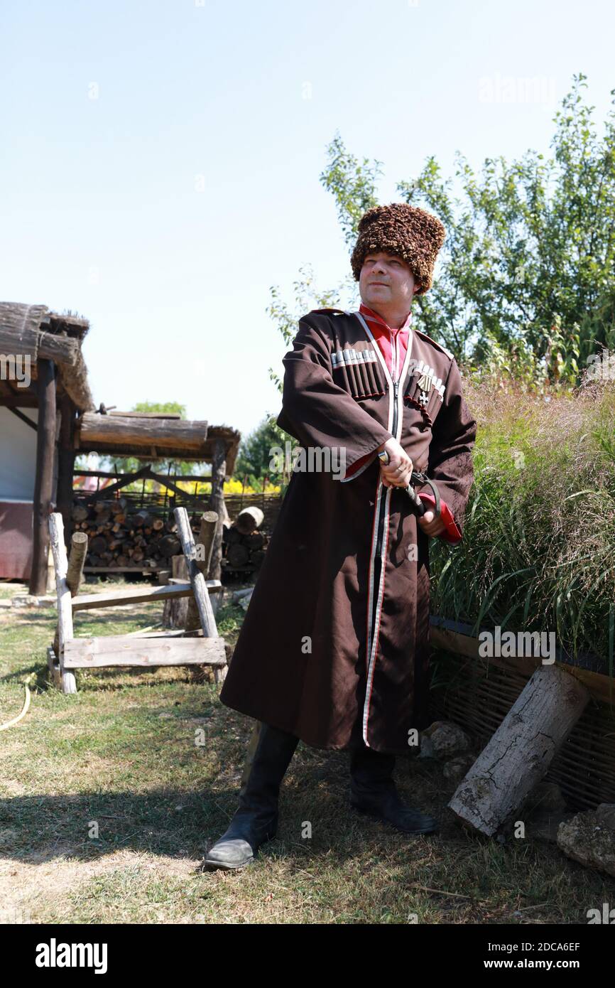 Portrait of man in traditional Cossack costume Stock Photo - Alamy