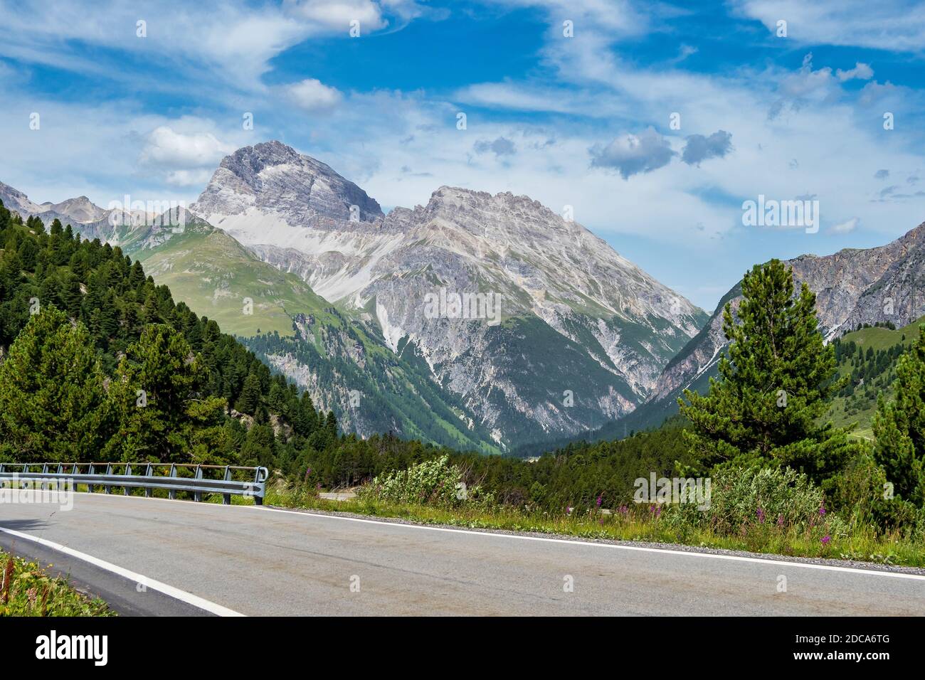 View of the albula pass in canton grisons - switzerland, europe Stock ...