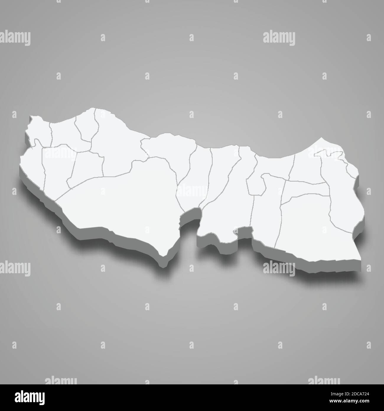 3d isometric map of Trabzon is a province of Turkey, vector ...