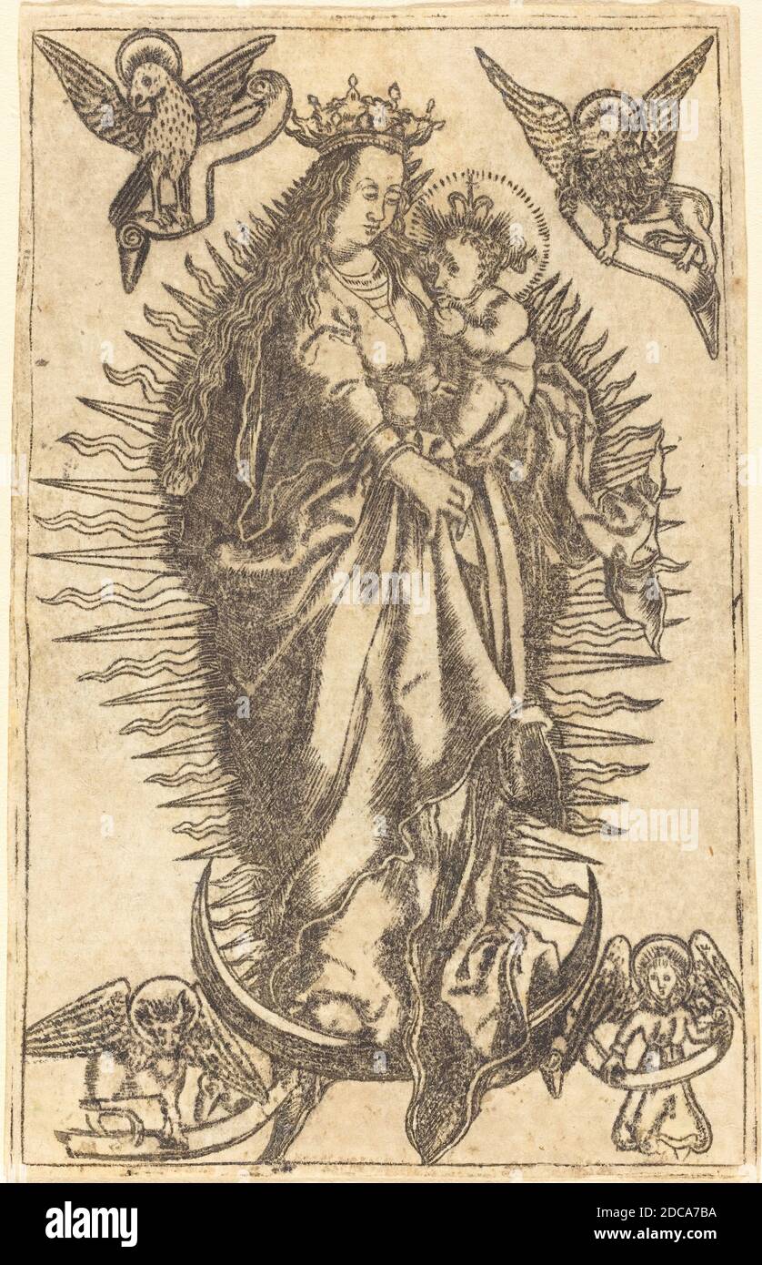 German 16th Century, (artist), Madonna and Child, engraving Stock Photo ...