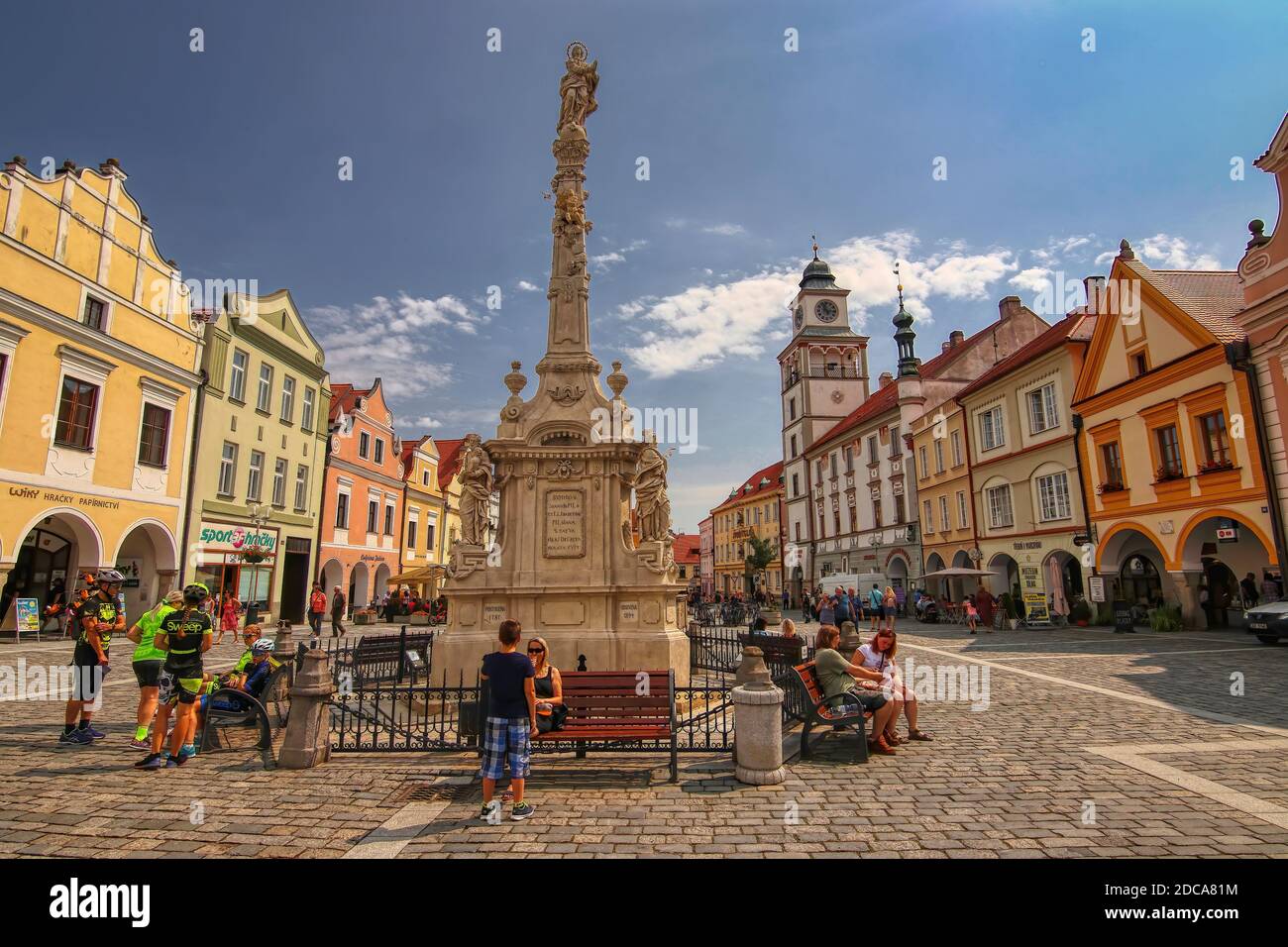 square in the city of Trebon Stock Photo - Alamy