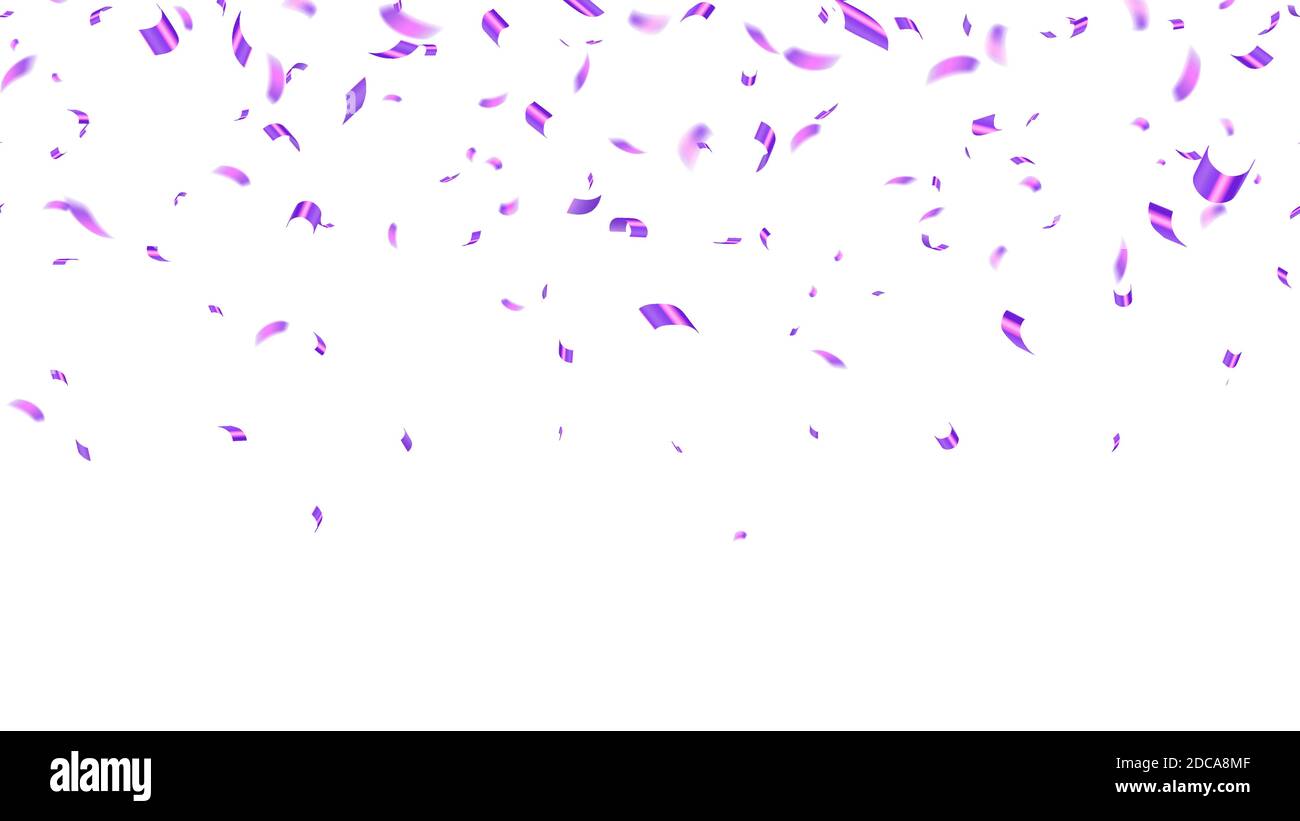 Purple foil tiny confetti falling Stock Vector Image & Art - Alamy