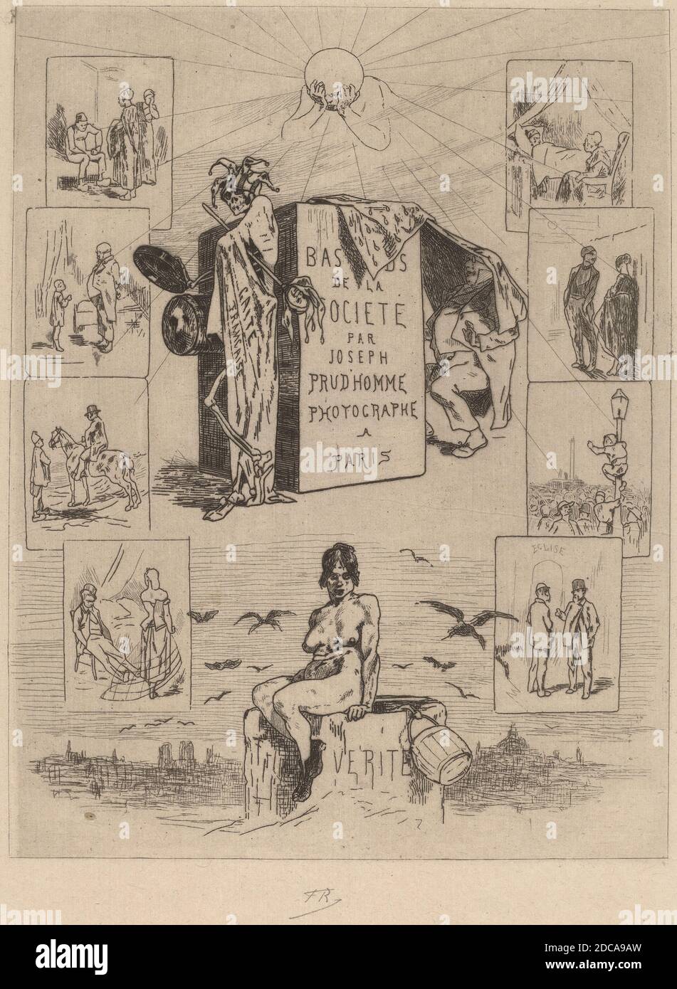Félicien Rops, (artist), Belgian, 1833 - 1898, Frontispiece: The Dregs ...