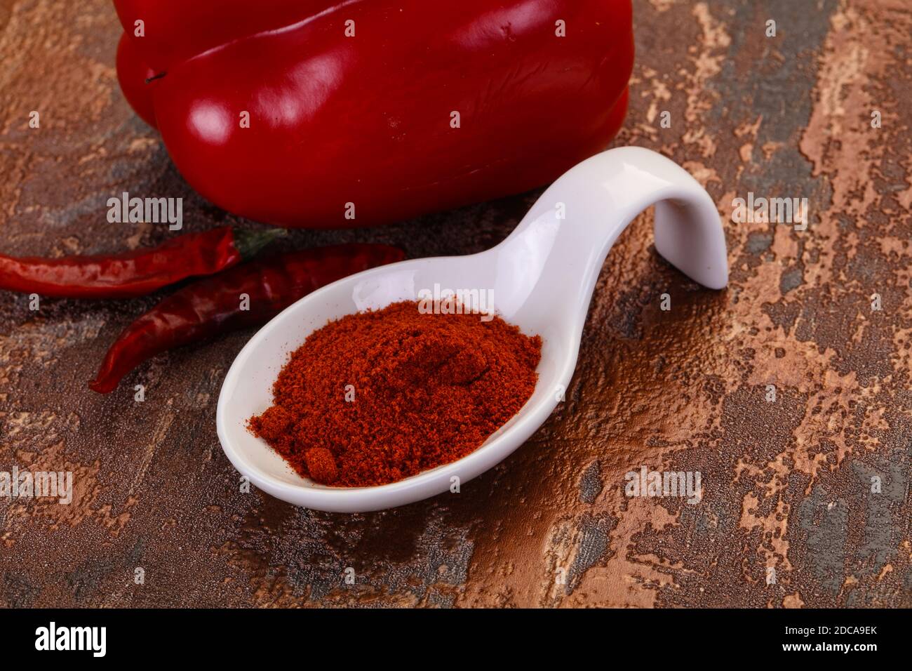 Sweet Paprika powder in the bowl Stock Photo - Alamy