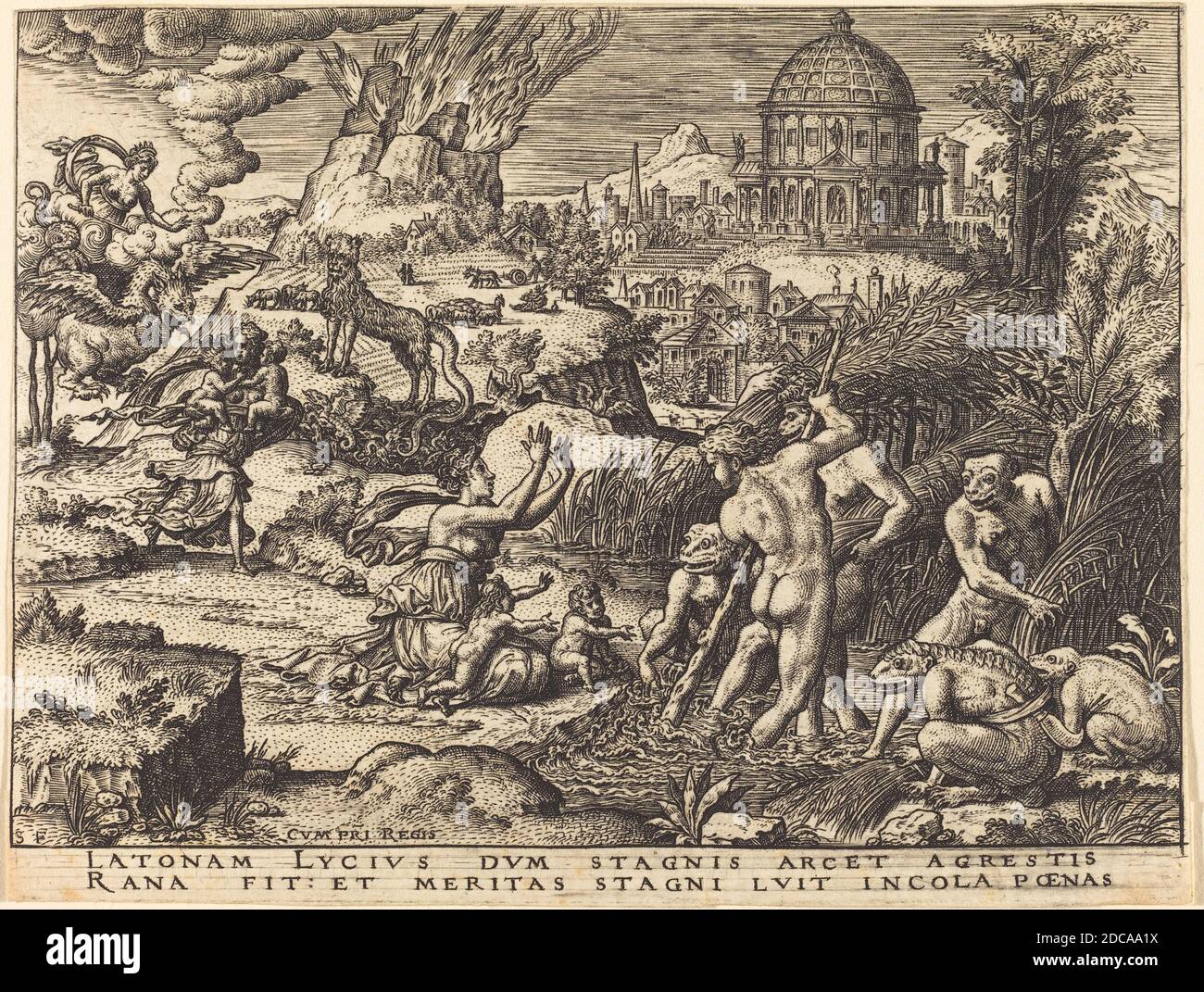 Etienne Delaune, (artist), French, 1518/1519 - 1583, Latona Insulted ...