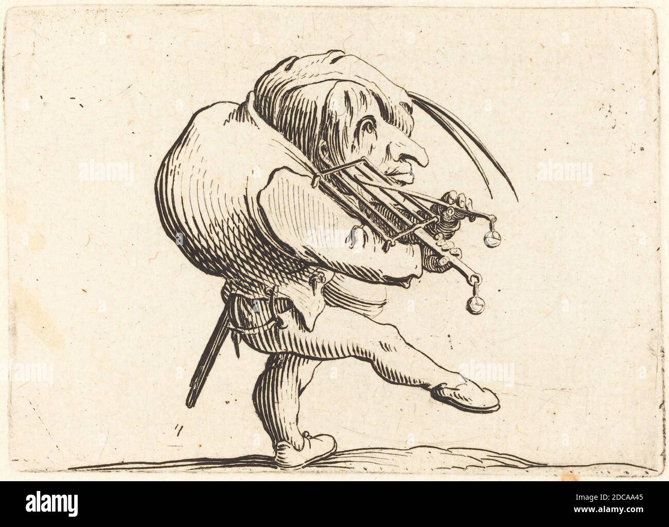 Jacques Callot, (artist), French, 1592 - 1635, Man Scraping a Grill ...