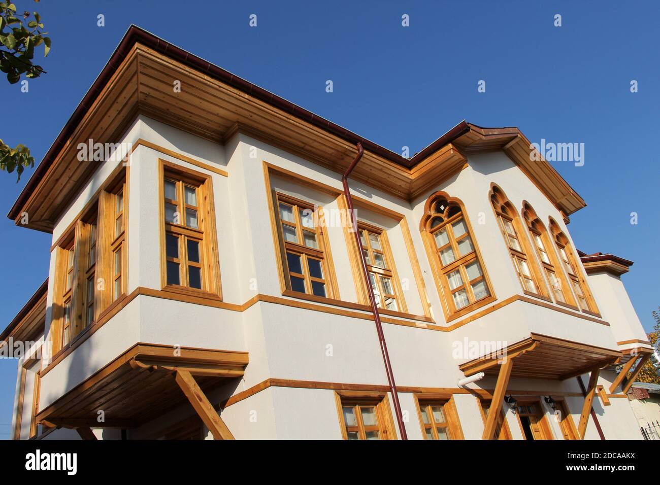 Turkish Traditional Style Houses A Street With Colorful Turkish Houses