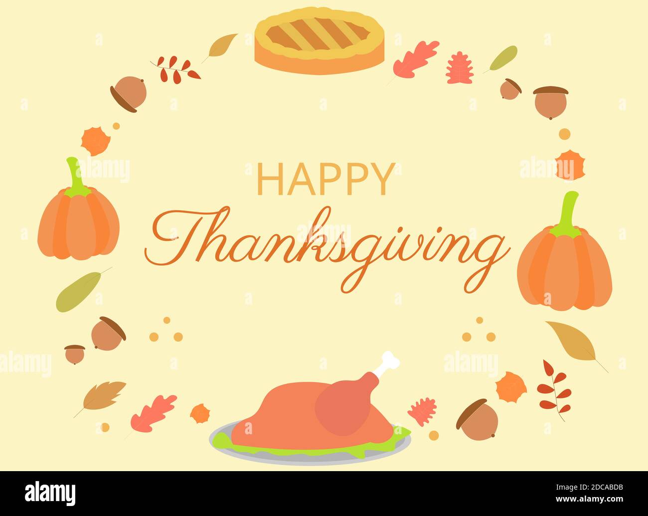 Illustration vector design of thanksgiving background template Stock ...