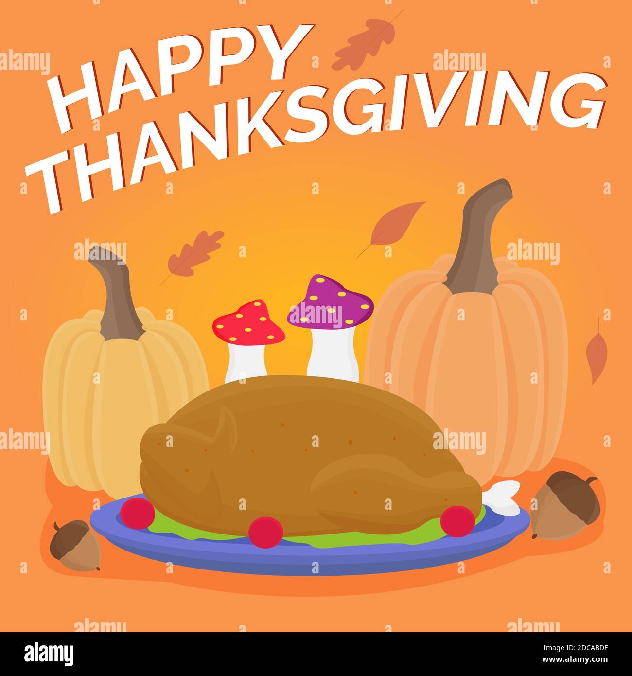 Illustration vector design of thanksgiving background template Stock ...