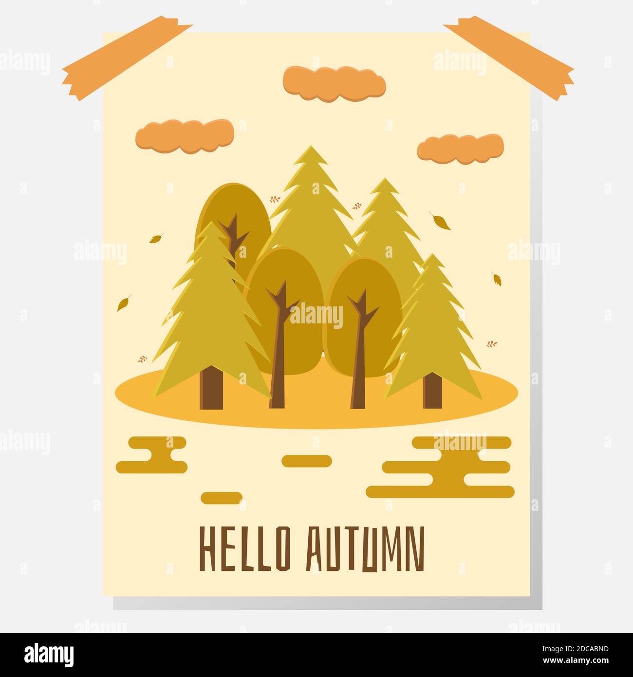 Illustration vector design of autumn poster template Stock Vector Image ...