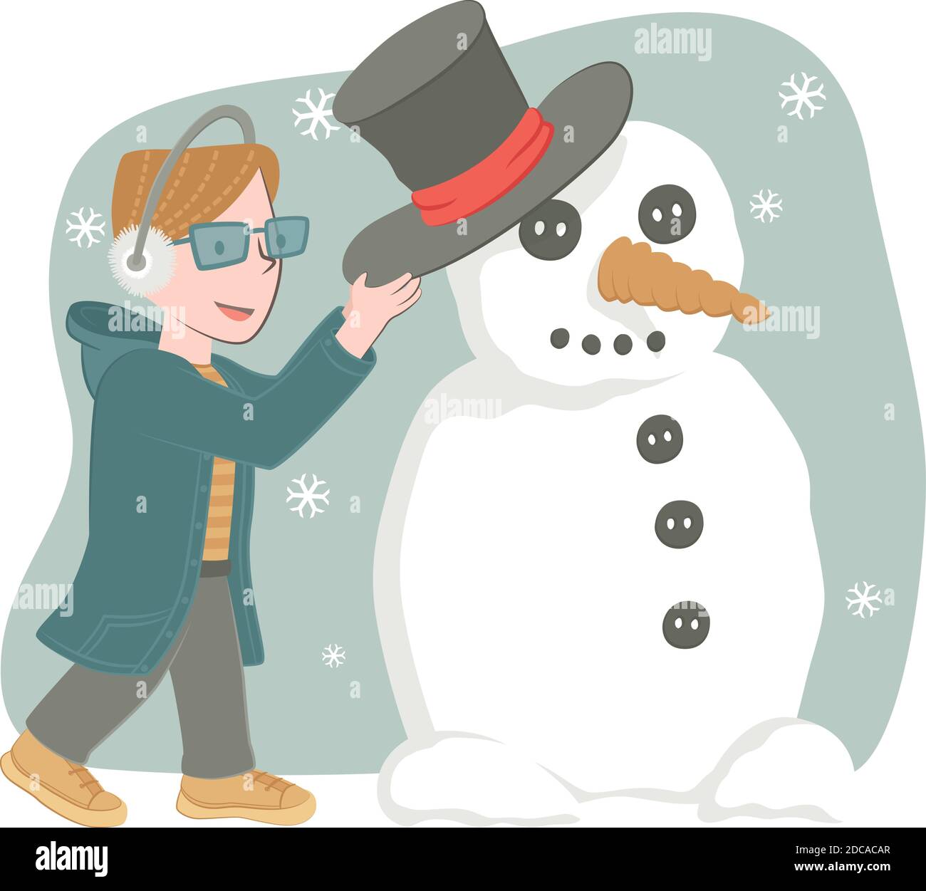 Putting a hat Stock Vector Images - Alamy