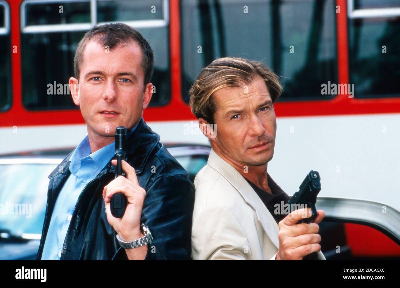 Martin Lindow und Michael Lesch bei den Dreharbeiten zur TV-Serie "Der ...