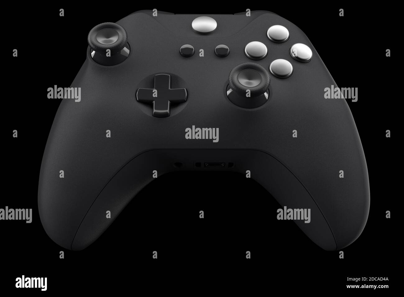 Realistic video game controller isolated on black with clipping path ...