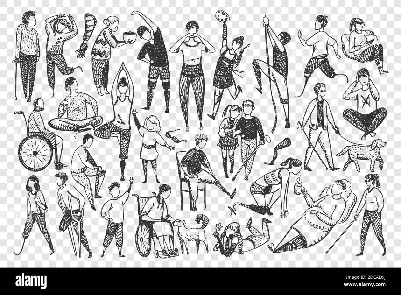 Handless woman Stock Vector Images - Alamy