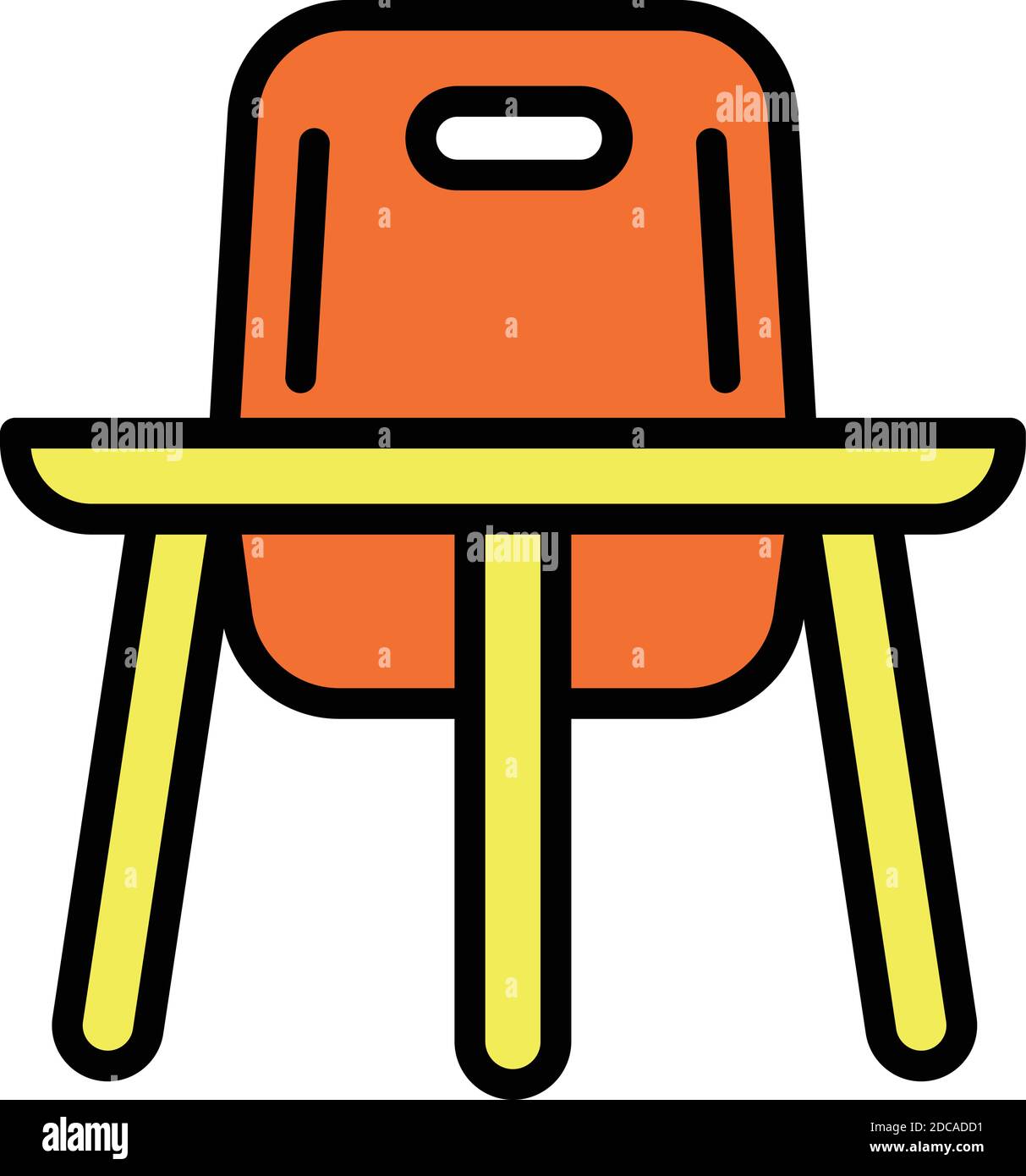 Baby feed chair icon. Outline baby feed chair vector icon for web ...