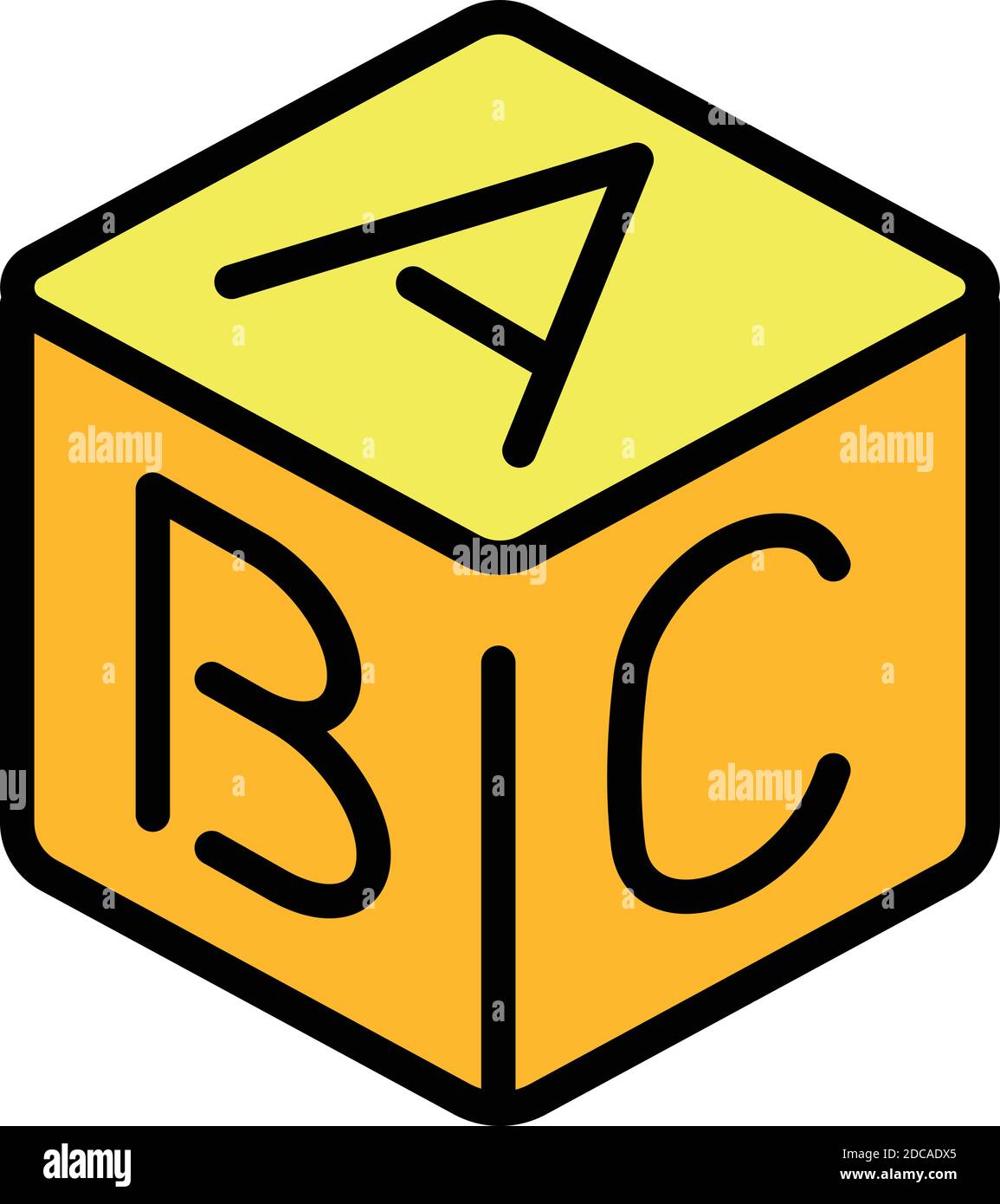 Abc toy cube icon. Outline abc toy cube vector icon for web design ...