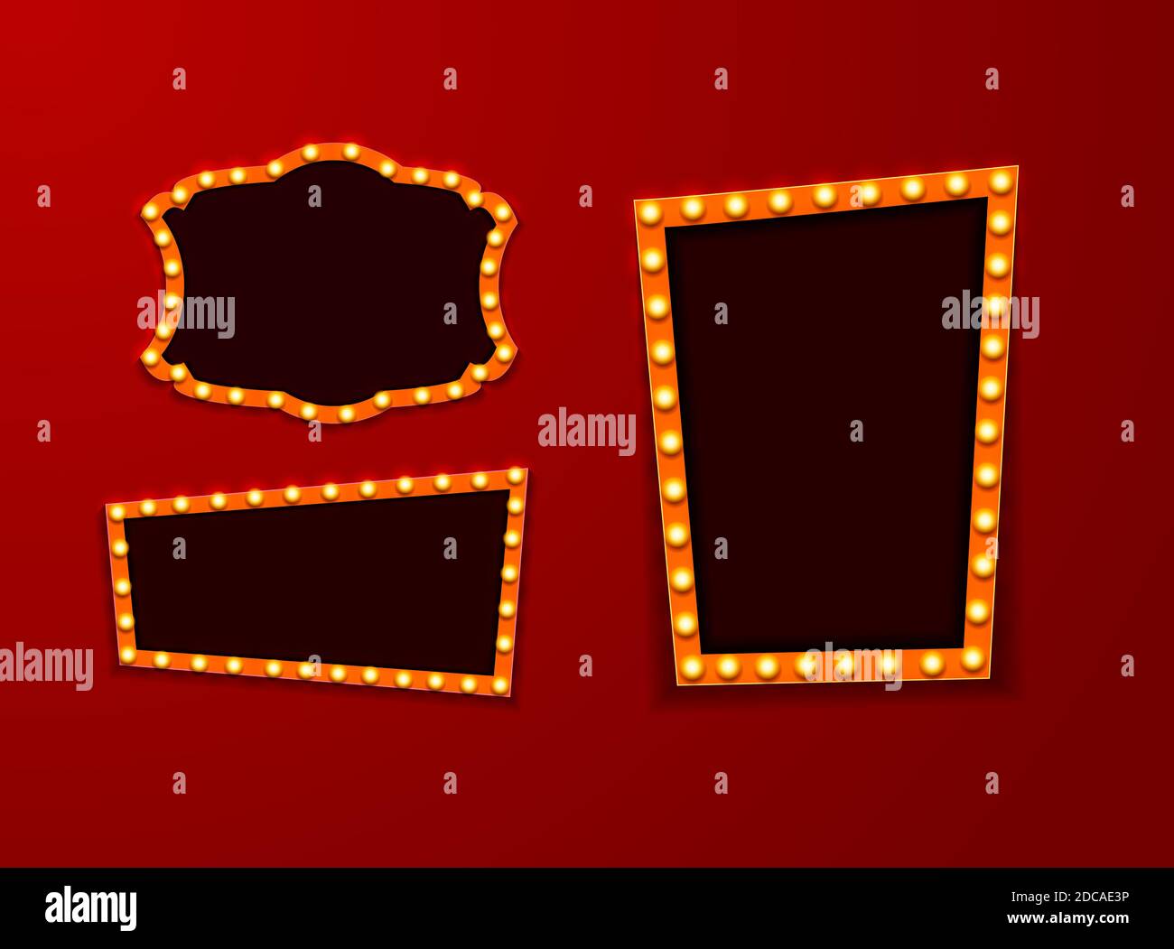 Vintage 3d light retro frames. Illustration Stock Photo - Alamy