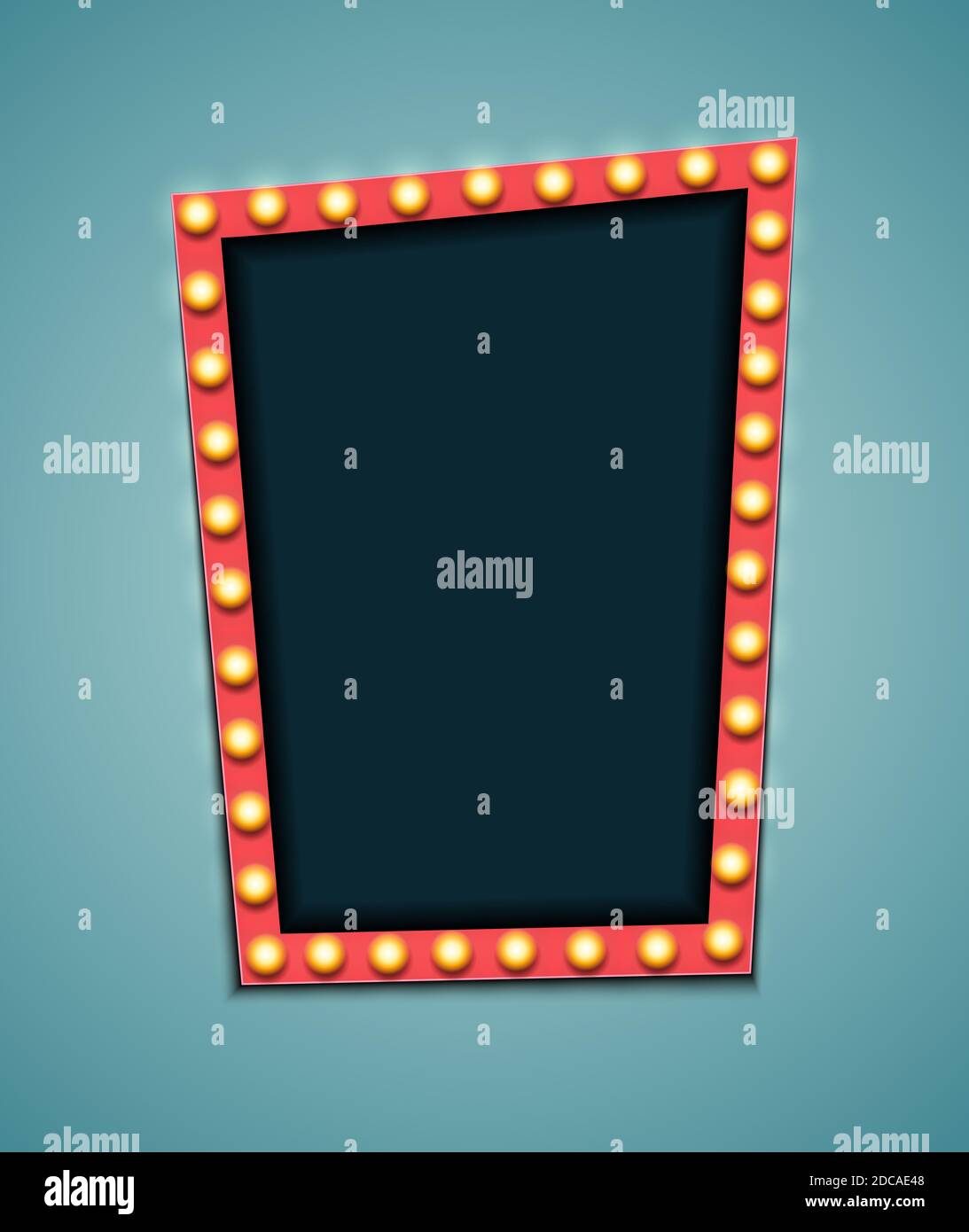 Vintage 3d light retro frame. Illustration Stock Photo - Alamy