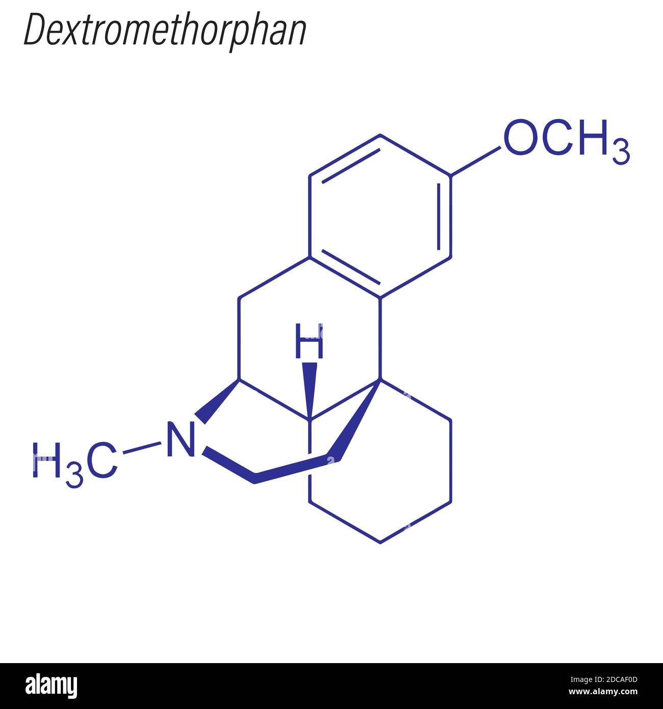 Skeletal formula of Dextromethorphan. Drug chemical molecule Stock Vector Image & Art - Alamy