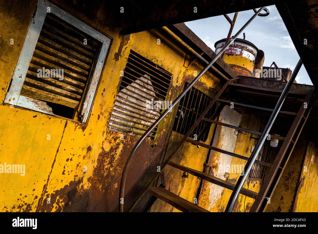 Metal stairs excavation hi-res stock photography and images - Alamy