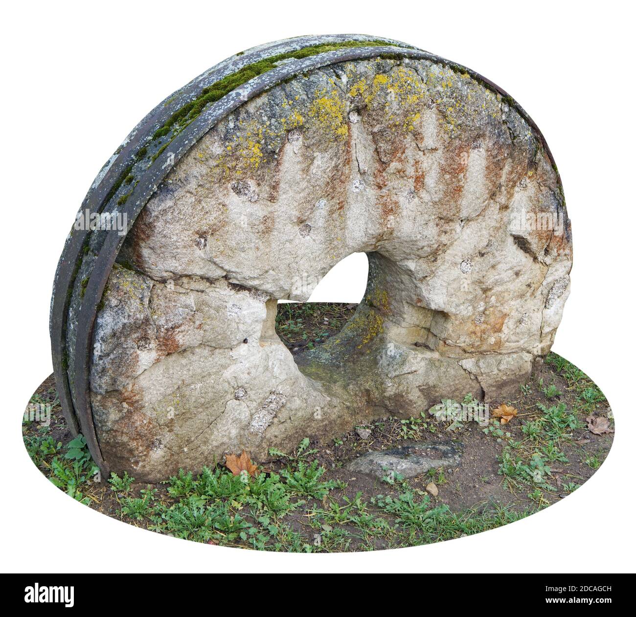 Aged old stone wheel for mill Stock Photo - Alamy