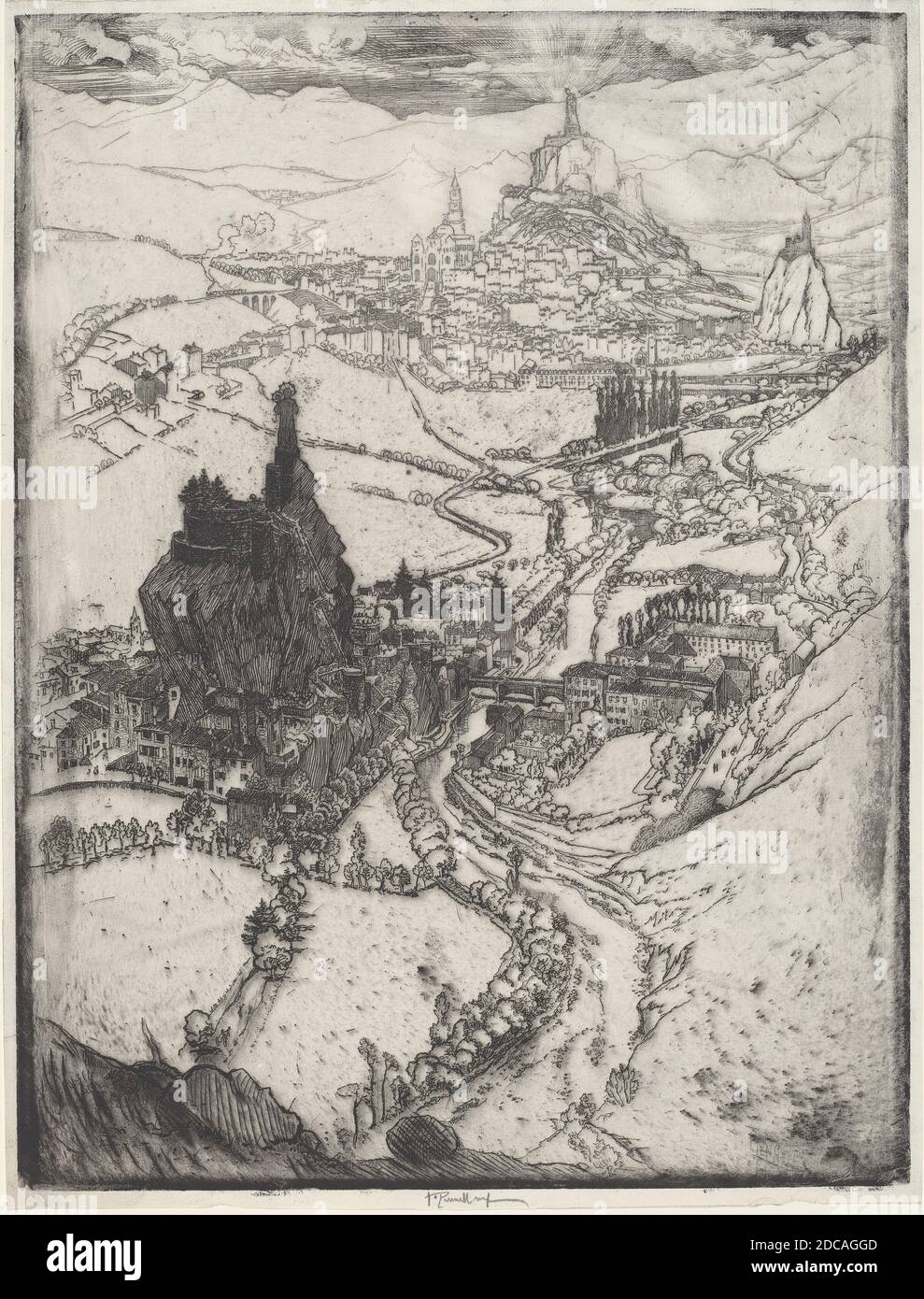 Joseph Pennell, (artist), American, 1857 - 1926, Le Puy, 1894, etching ...