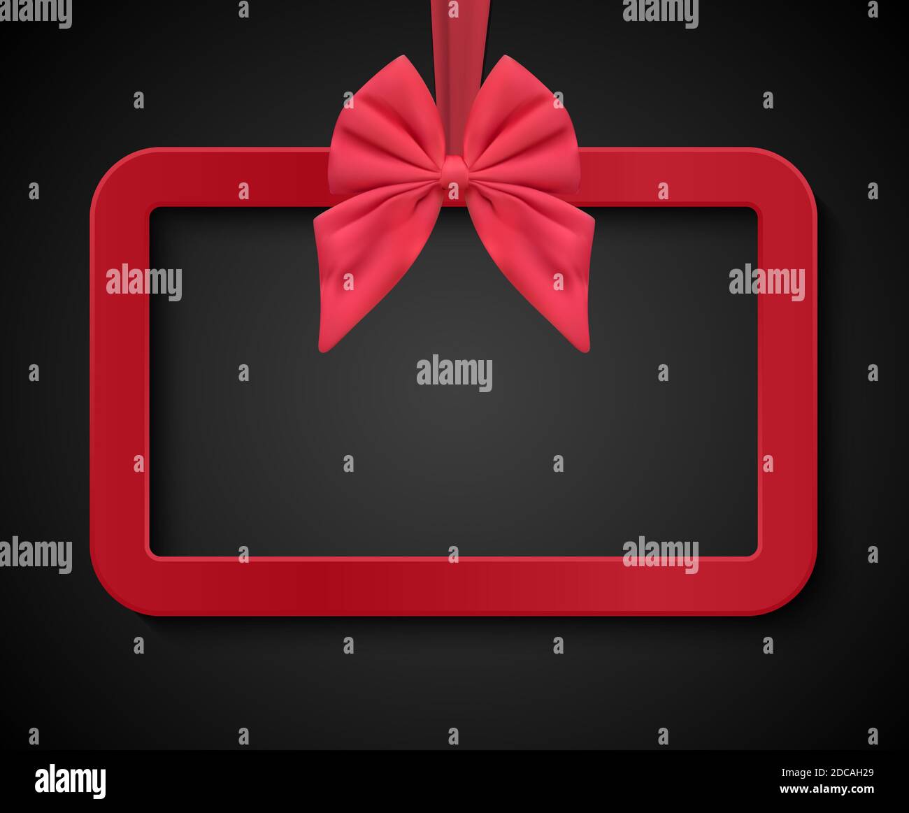 Abstract Pink Frame with Satin Bow Illustration Stock Photo - Alamy