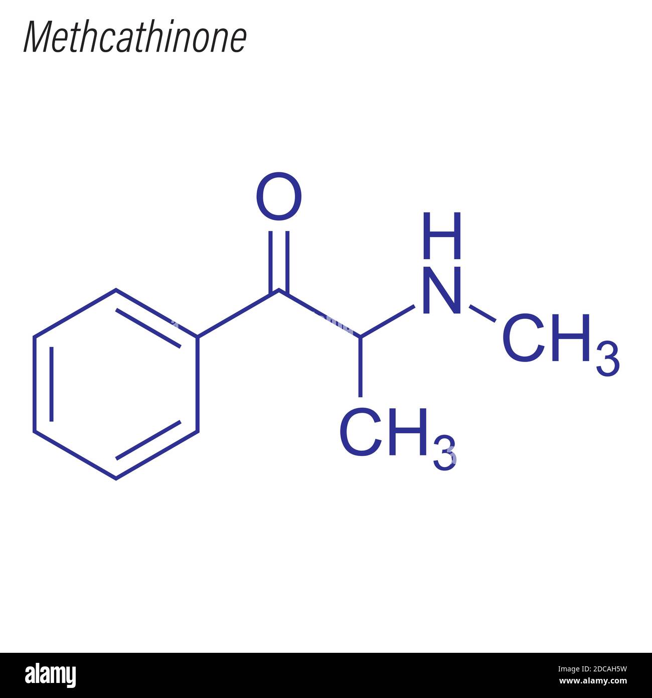Skeletal formula of Methcathinone. Drug chemical molecule Stock Vector ...