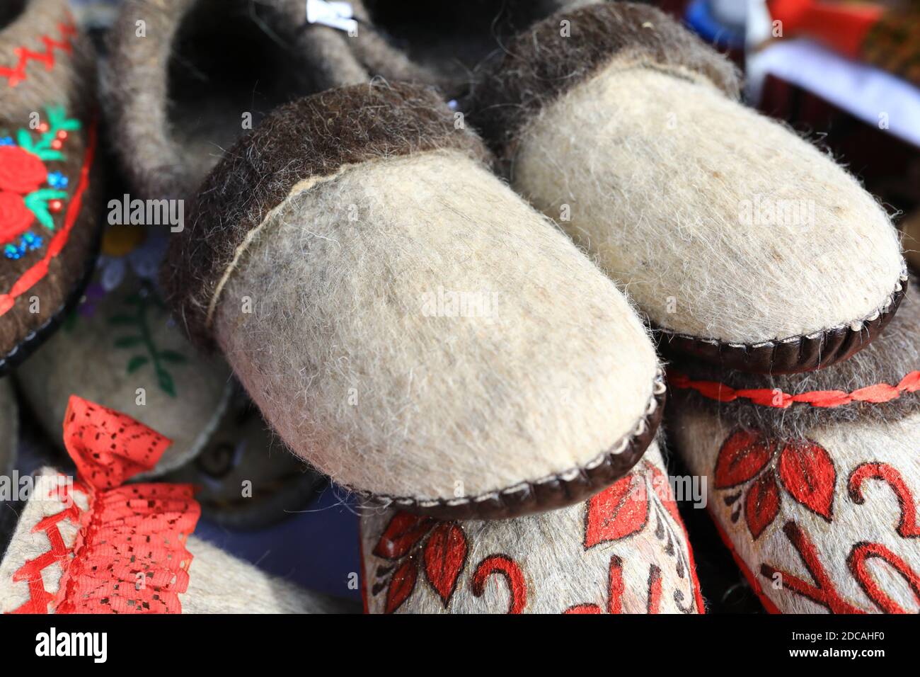 Handmade felt slippers hi-res stock photography and images - Alamy