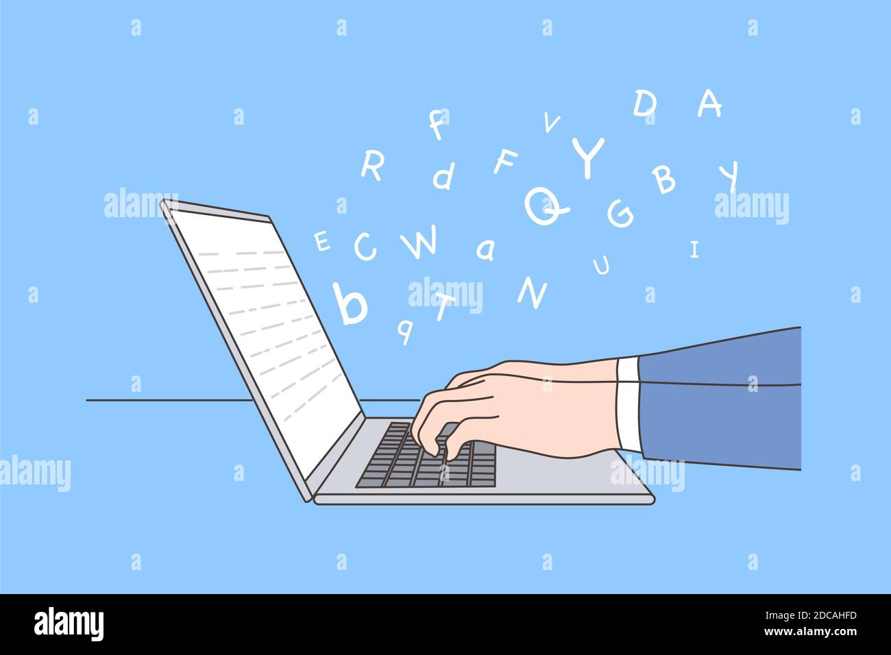 Business, work, education, report, storytelling concept. Human ...