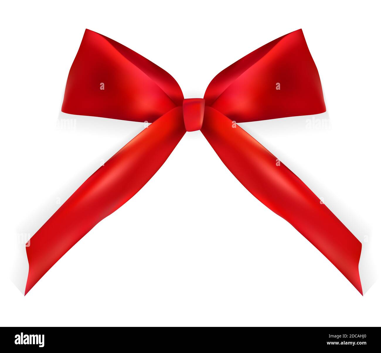 Design Product Red Ribbon and Bow. 3D Realistic Illustration Stock ...