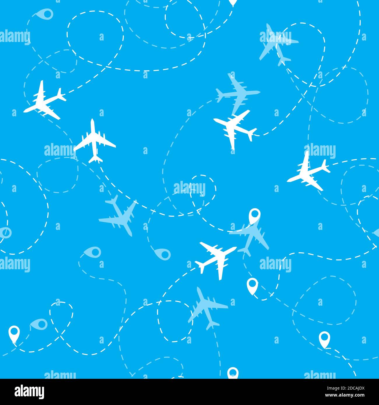 Airplane dotted flight seamless pattern background. Illustration Stock ...