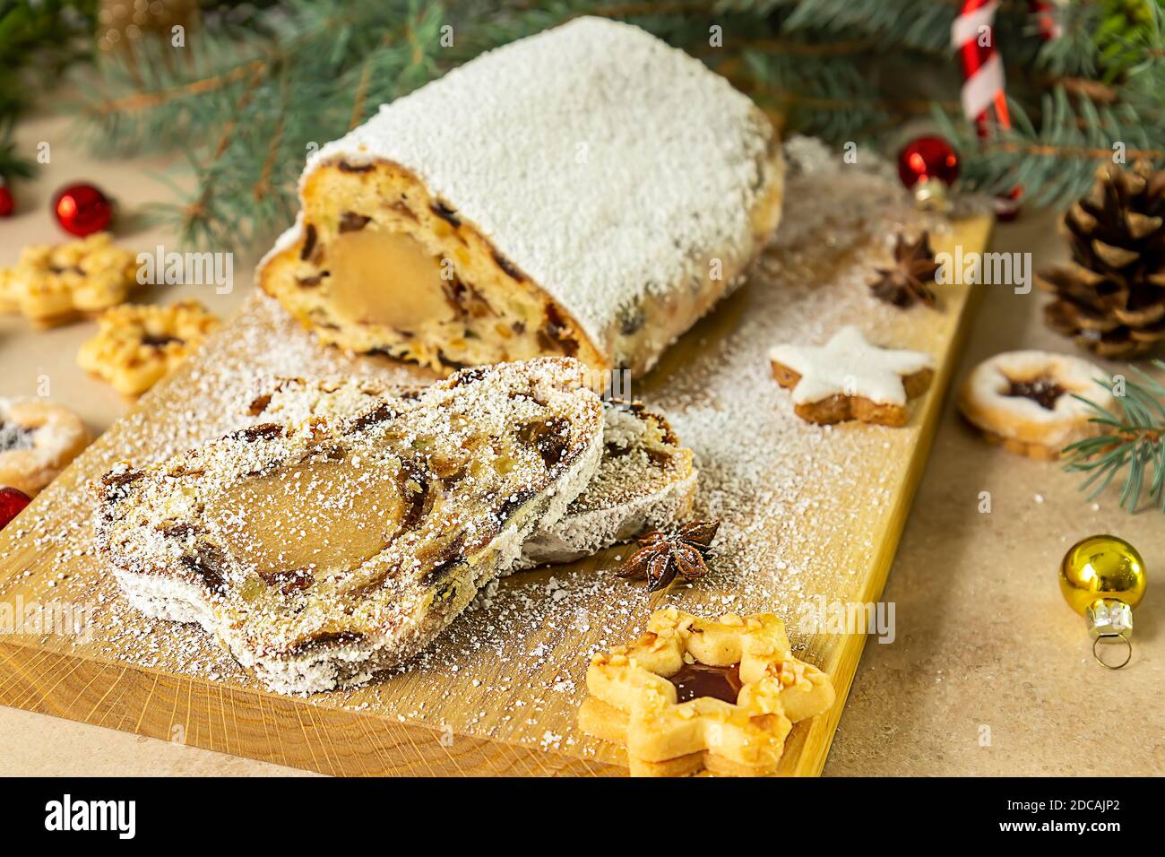 Traditional german wooden christmas decorations hi-res stock ...