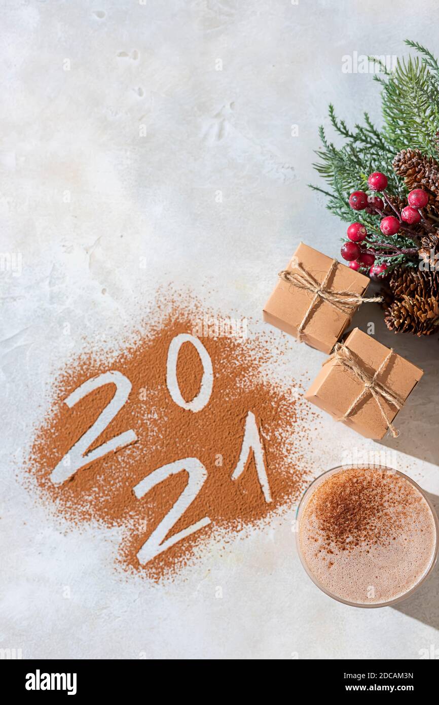 New year 2021 from glass hi-res stock photography and images - Alamy
