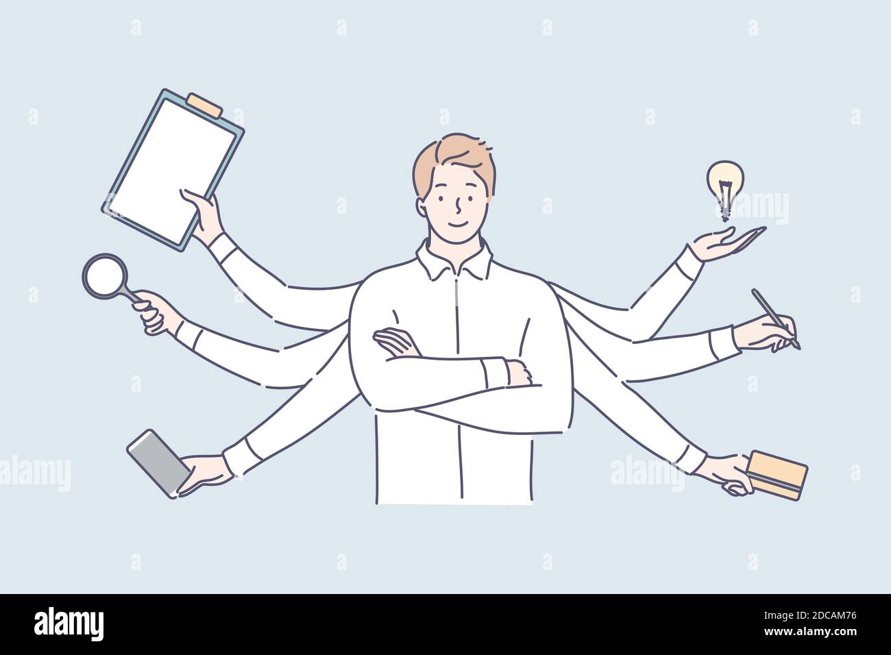 Multitasking, business efficiency, overload, professional competence ...