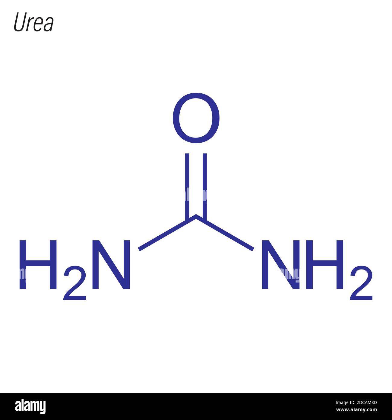 Skeletal formula of Urea. Drug chemical molecule Stock Vector Image ...