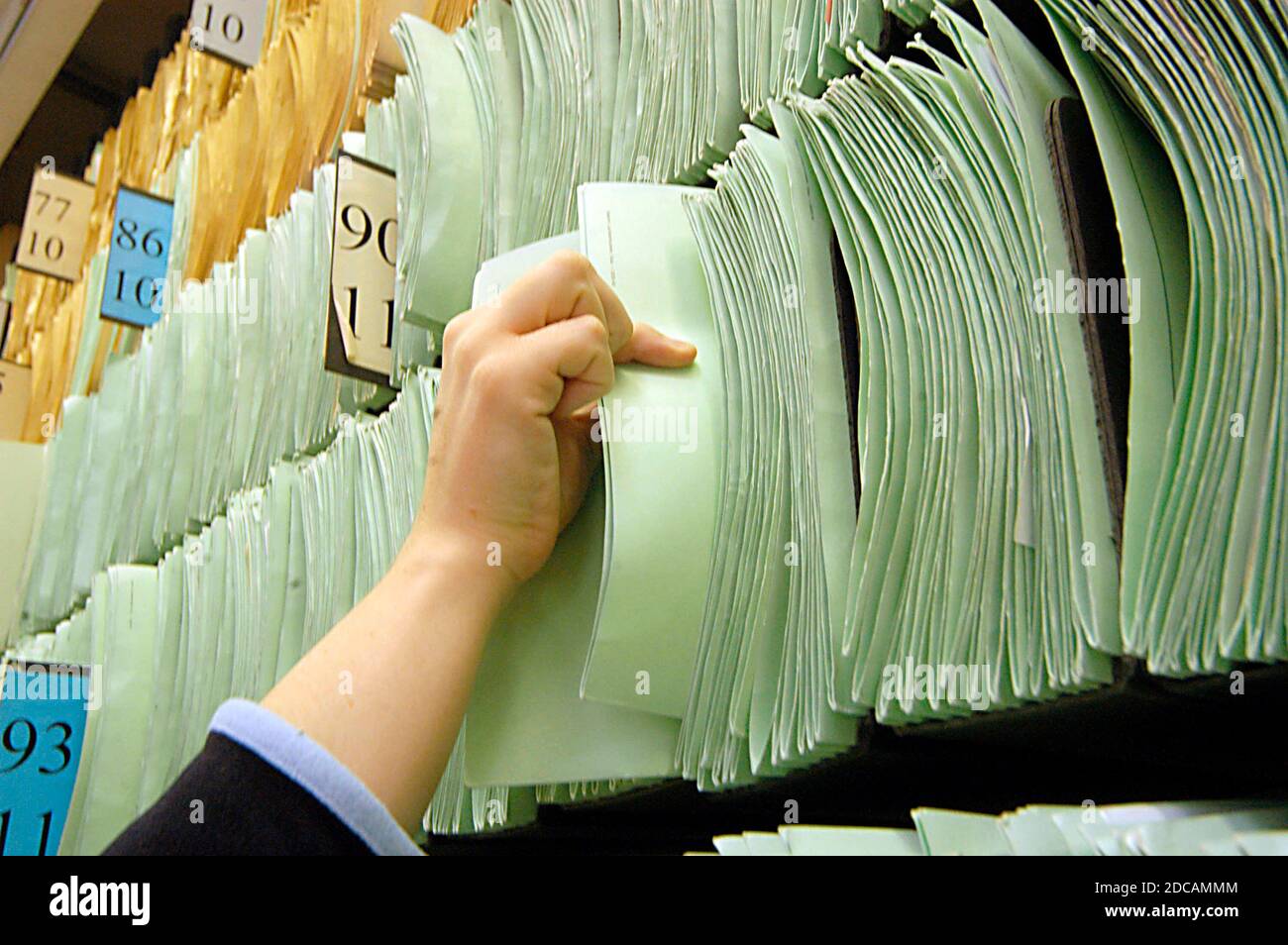 files and documents in the archive in the office administration and ...