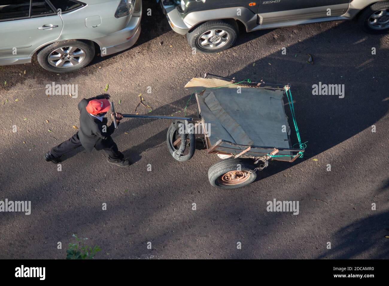 "Tchova", local term for human-powered wheelbarrow in Mozambique, being ...