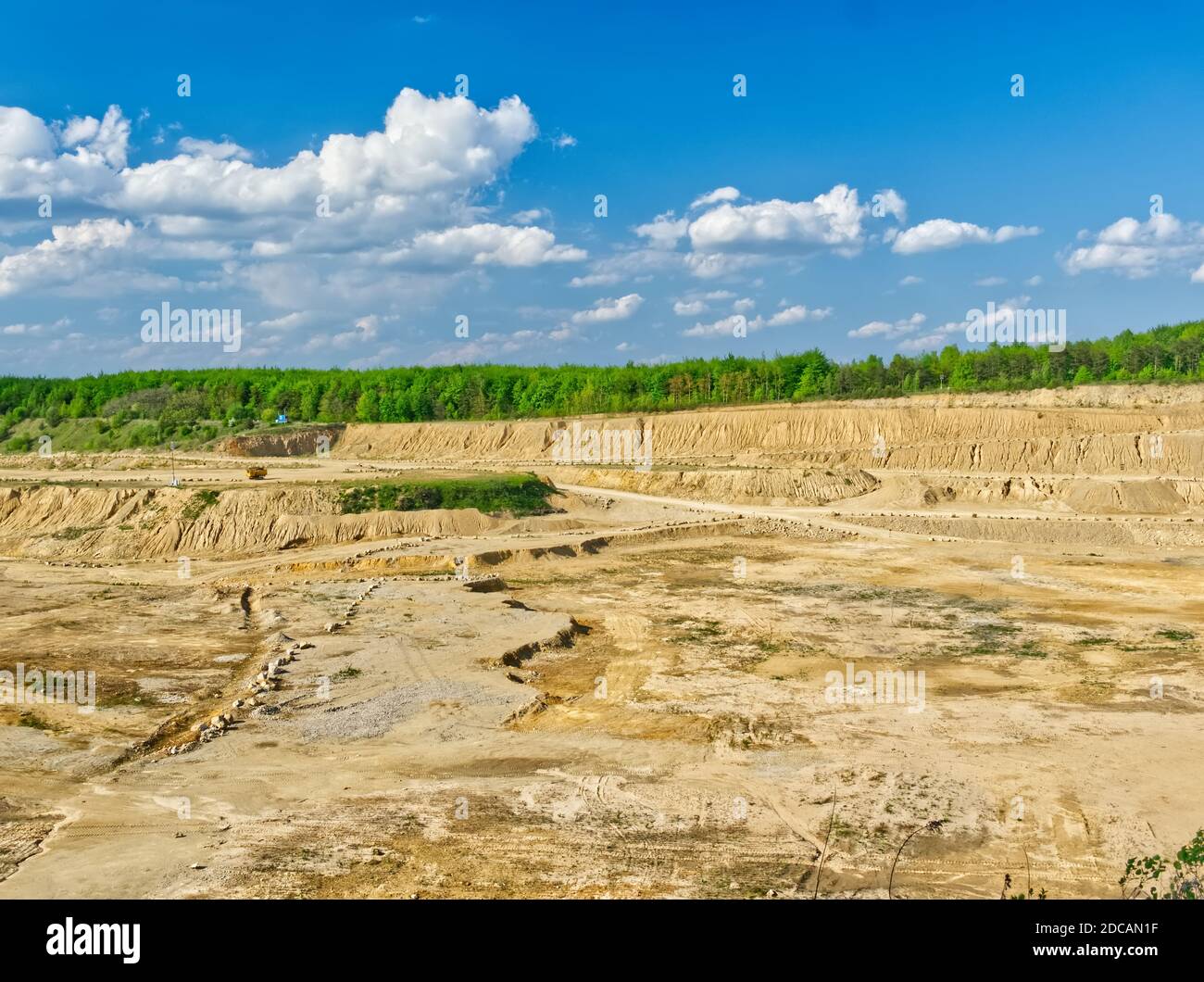 A quarry and excavators equipment in landscapes Stock Photo - Alamy