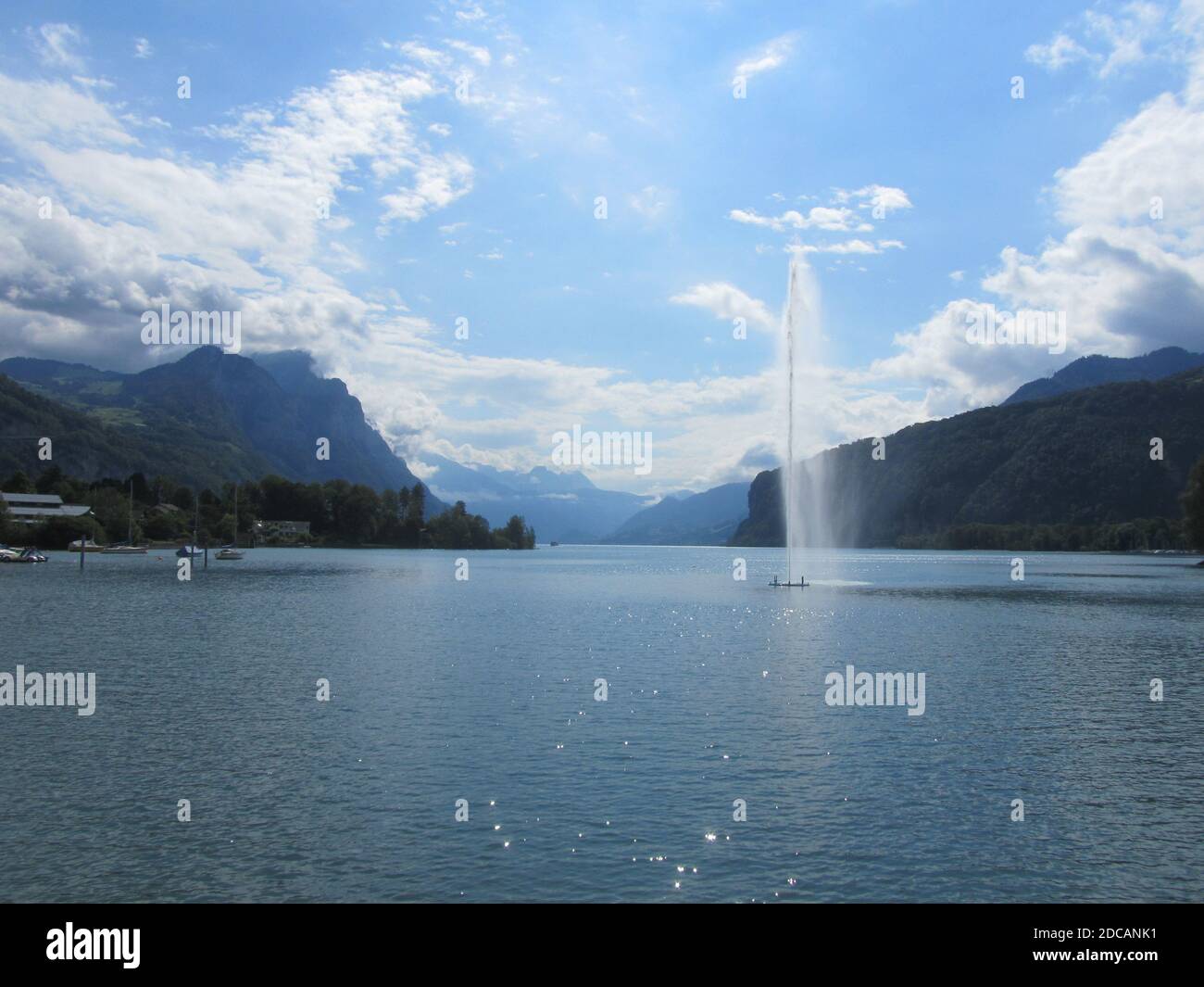 Walensee is one of the most beautifully lakes in the swiss alps. Weesen ...