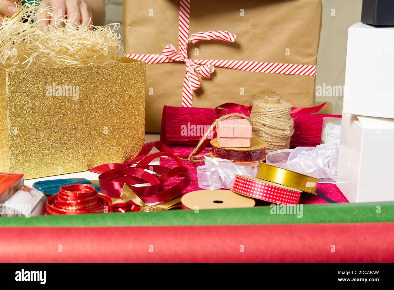 DIY Gift Wrapping station. Beautiful christmas gifts Christmas wrapping ...