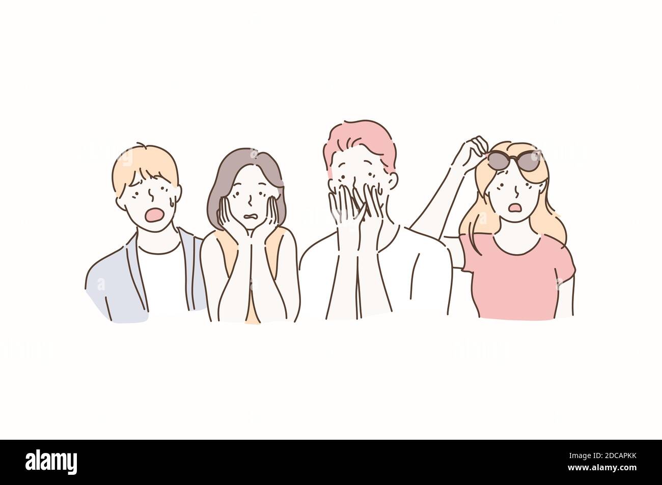 Surprised People Drawings